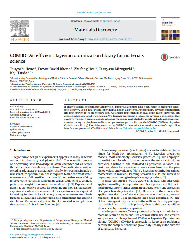 Data Driven Material Design Lab